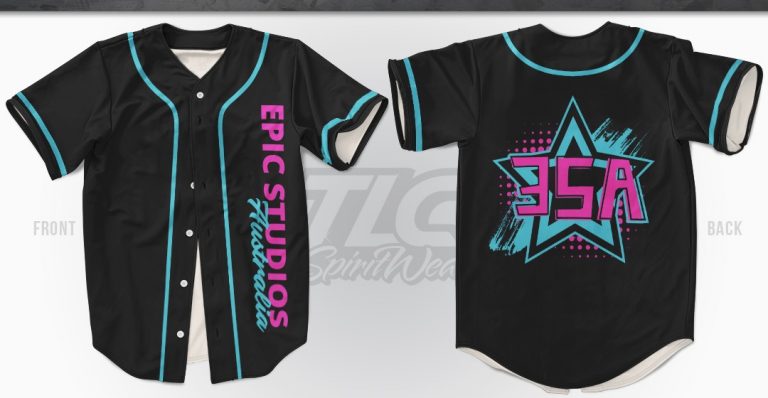 Custom Baseball Jersey – EPIC Studios Cheer & Dance – TLC Spirit Wear