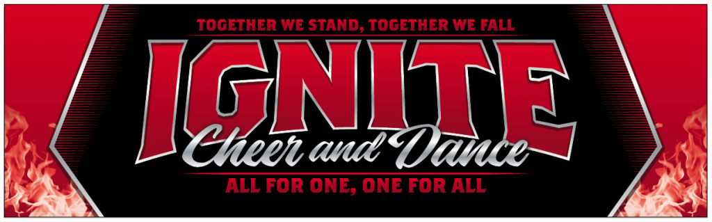 Custom Banner – Ignite Cheer & Dance – TLC Spirit Wear