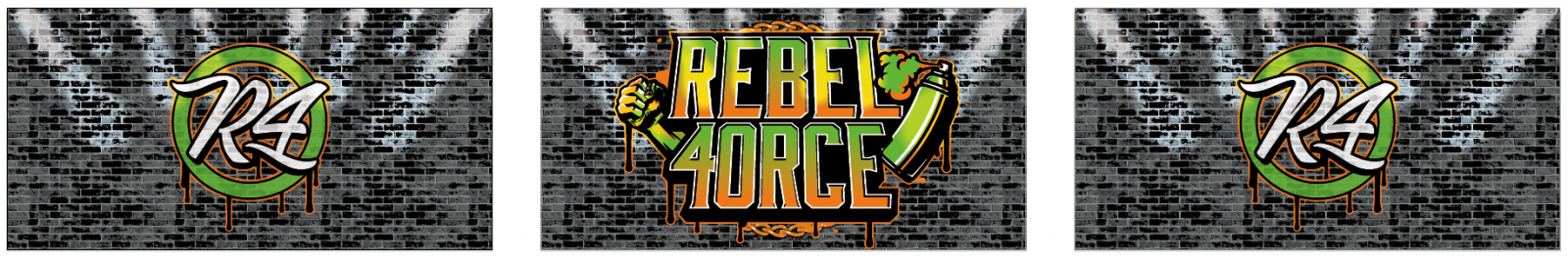 Custom Banner – Rebel 4orce Tandem Banners – TLC Spirit Wear