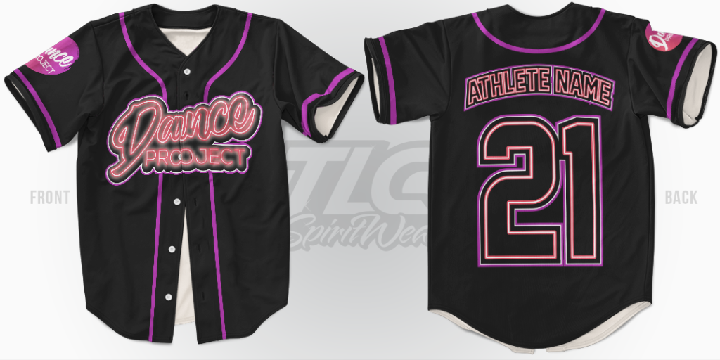 Custom Baseball Jersey – Dance Project – TLC Spirit Wear