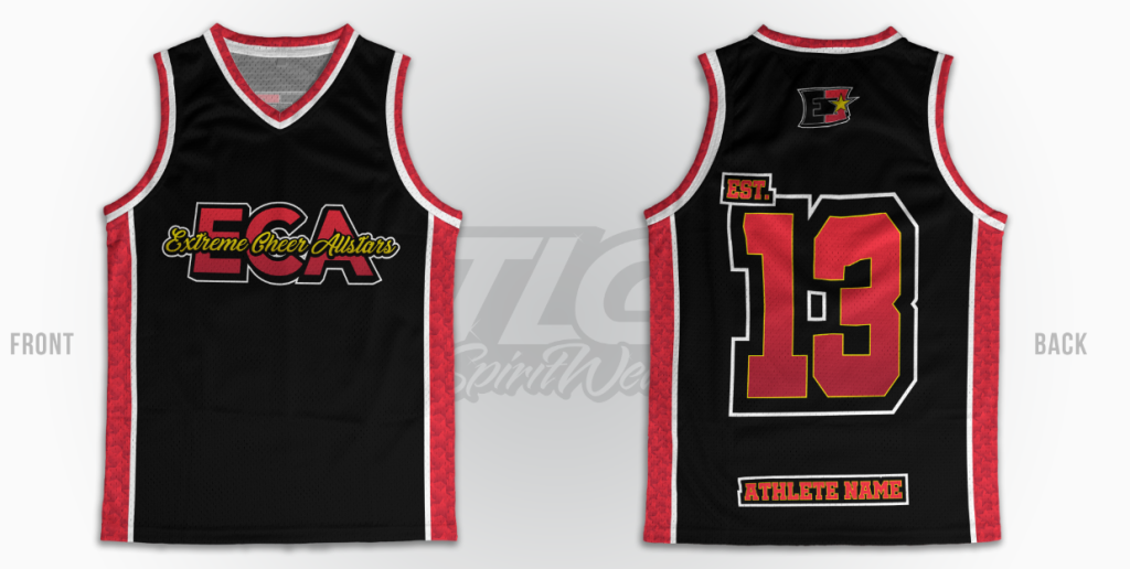 Custom Basketball Singlet – Extreme Cheer Allstars – TLC Spirit Wear